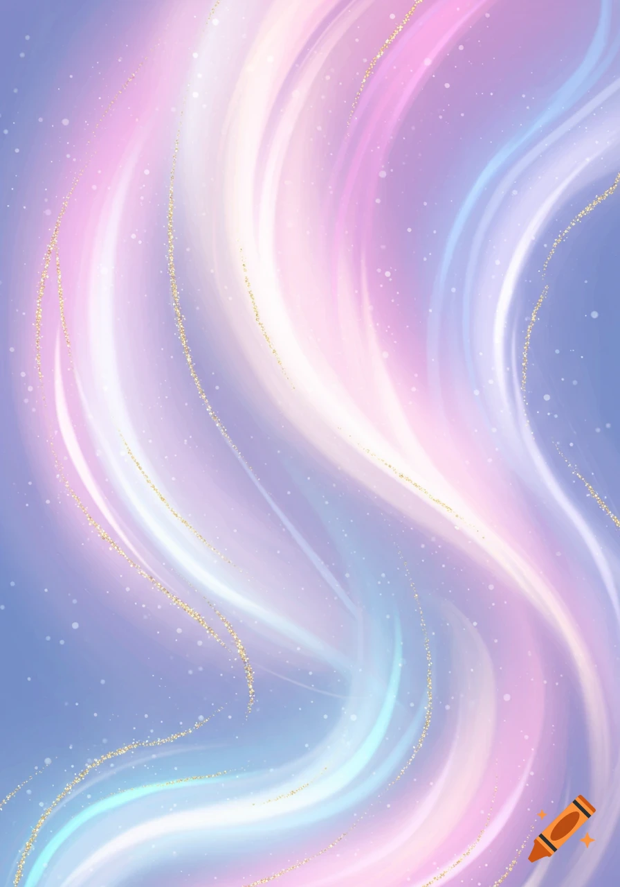 Abstract flowing shapes in soft pink, purple, and blue gradients with ...