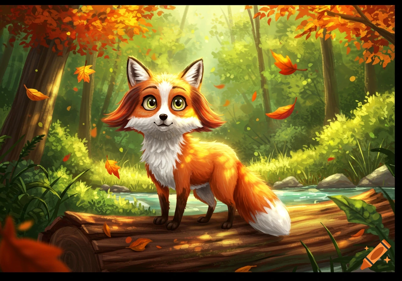 A smiling cartoon fox holding a jug with "XXX" on it stands in a ...