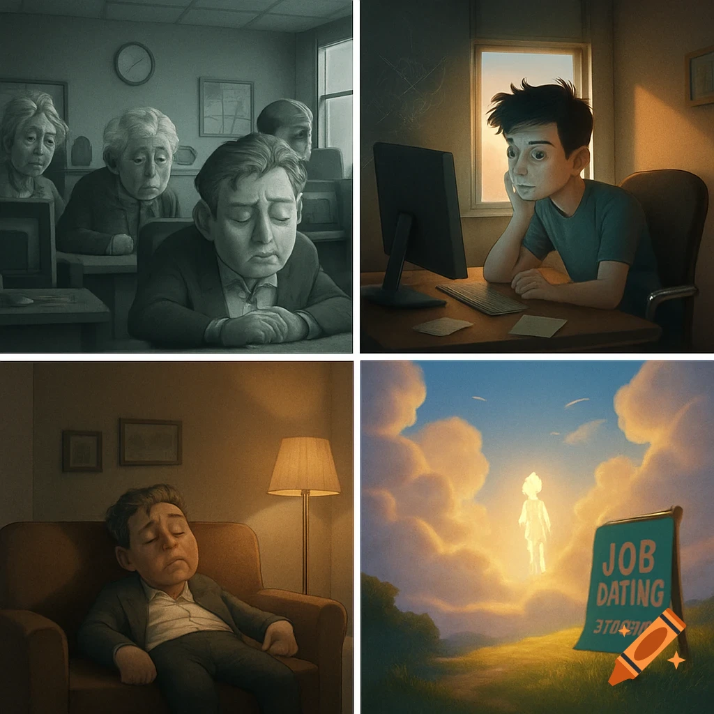 Multi-panel illustration showing steps on how to buy a used car ...