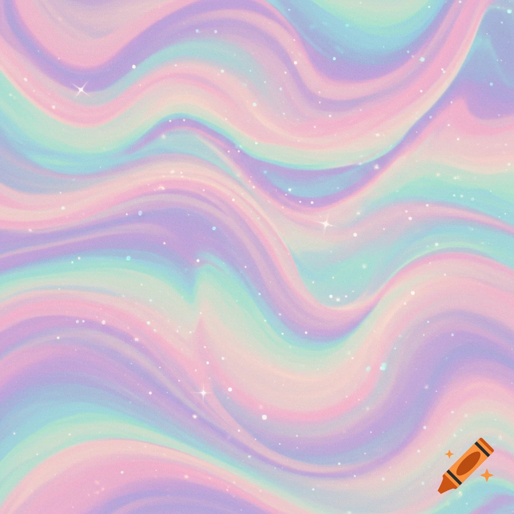 Abstract pattern of soft pastel swirls in pink, blue, purple, and green ...