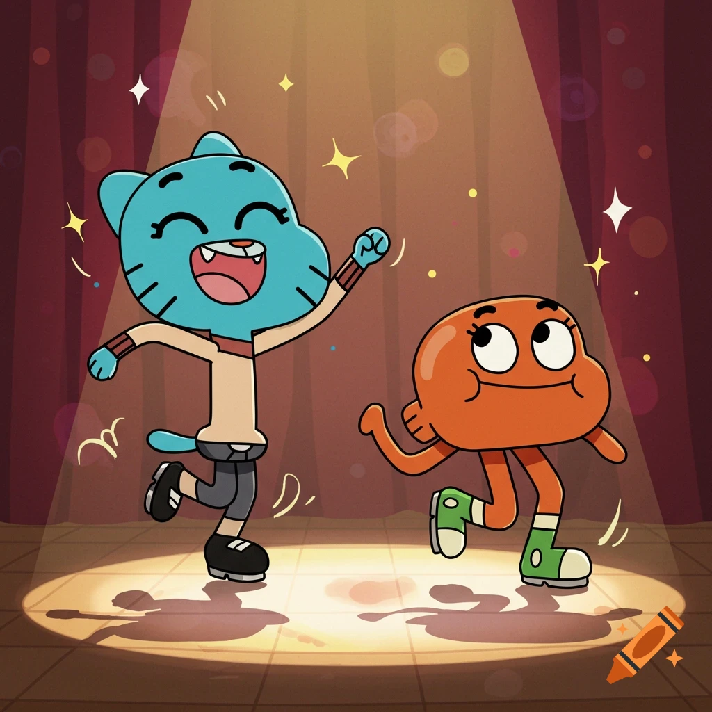 Gumball and Darwin from The Amazing World of Gumball cartoon tap ...
