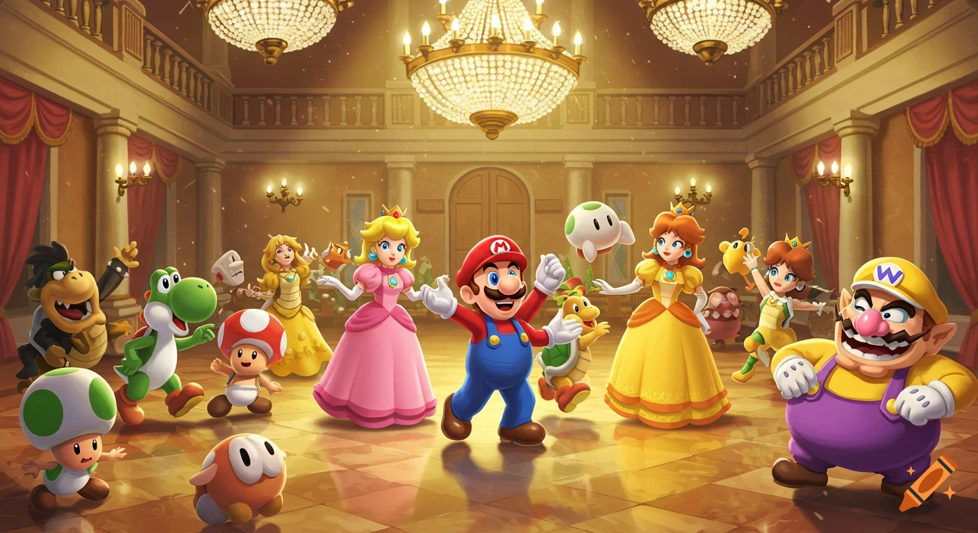 Mario, Princess Peach, Princess Daisy, Wario, Yoshi, and other Nintendo ...
