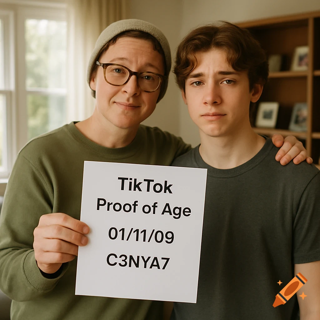 A photorealistic image of a parent and their son in a living room. The ...