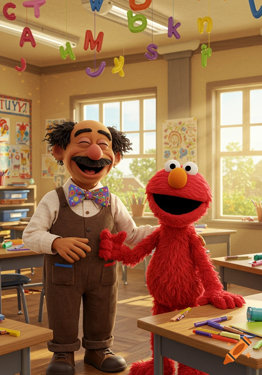 Mr. Demaio, a man with a mustache and bow tie, smiles with closed eyes ...