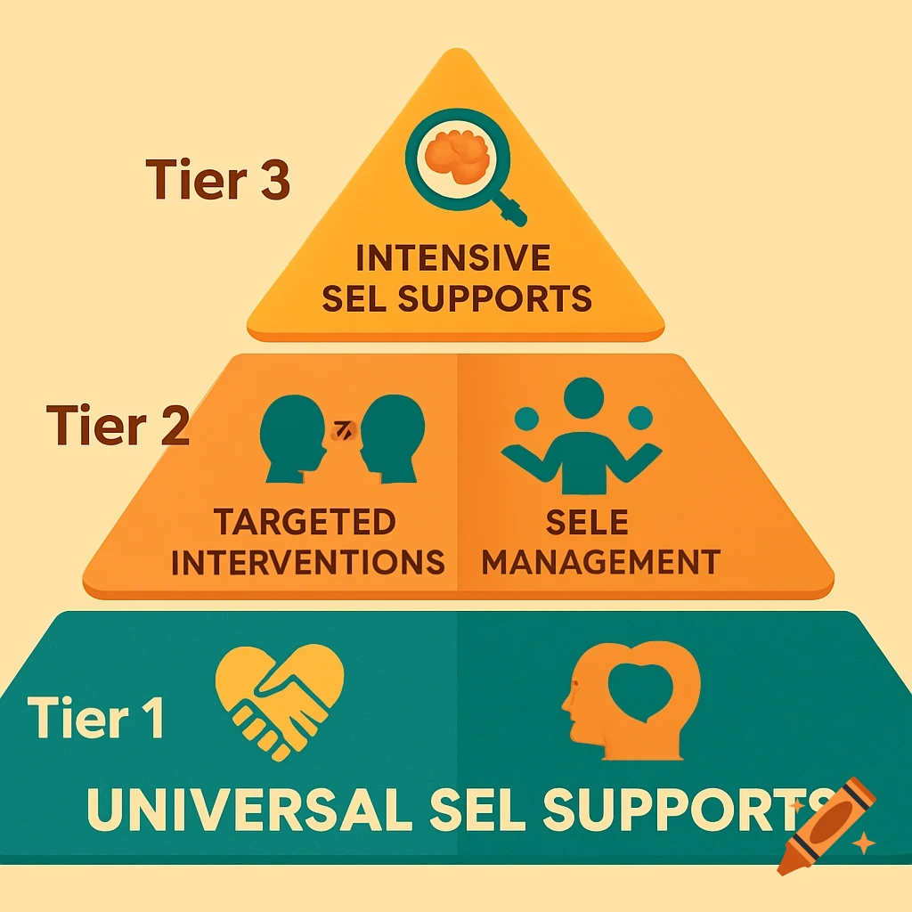 A colorful educational infographic depicting a three-tiered pyramid for ...