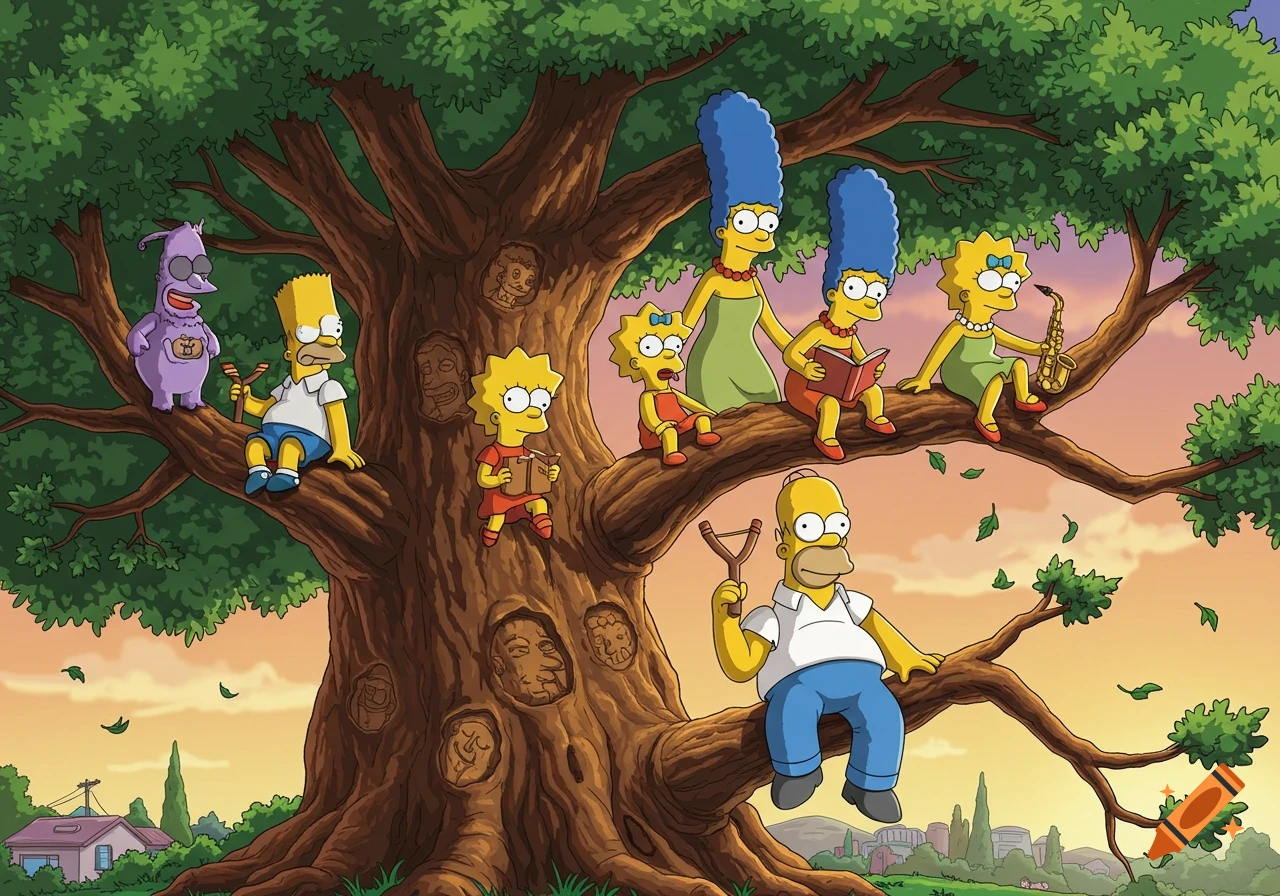 The Simpsons characters, including Homer, Bart, multiple versions of ...