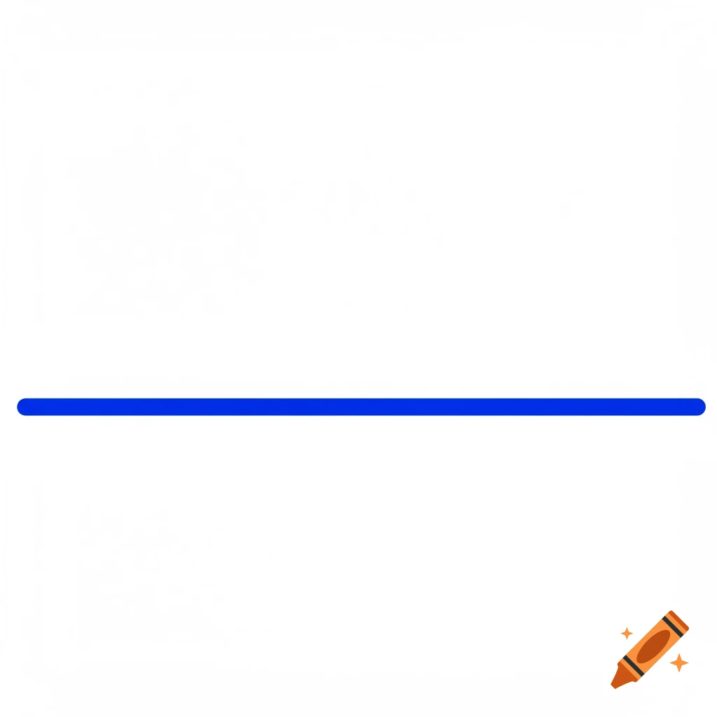 A horizontal, straight blue line centered on a white background. on Craiyon