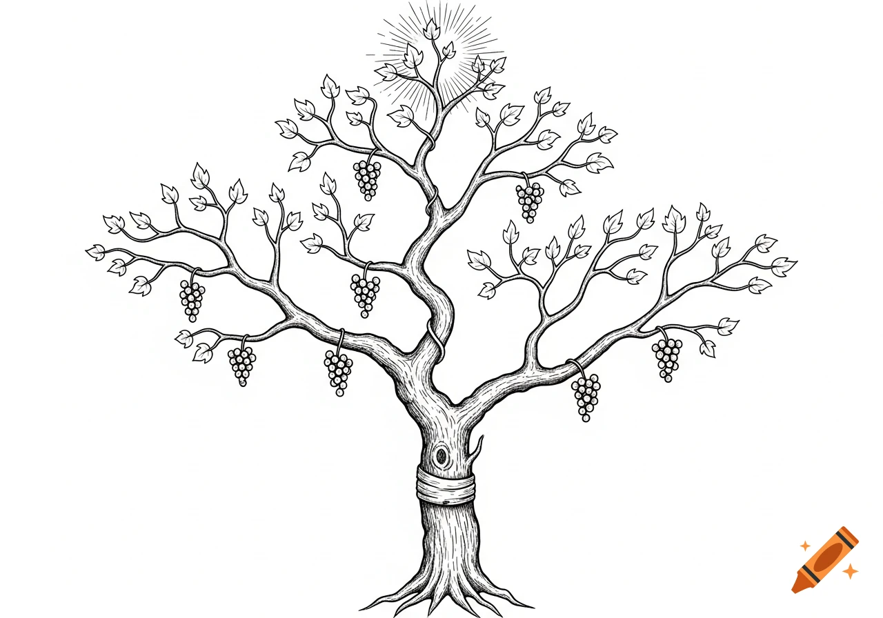 Hand-drawn sketch of a tree resembling a git branching structure, with ...