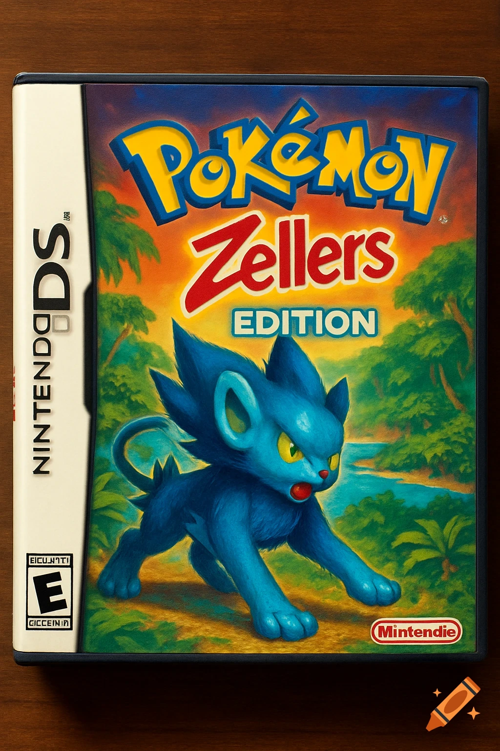 A Nintendo DS game box for 'Pokemon Zellers Edition' featuring a blue ...