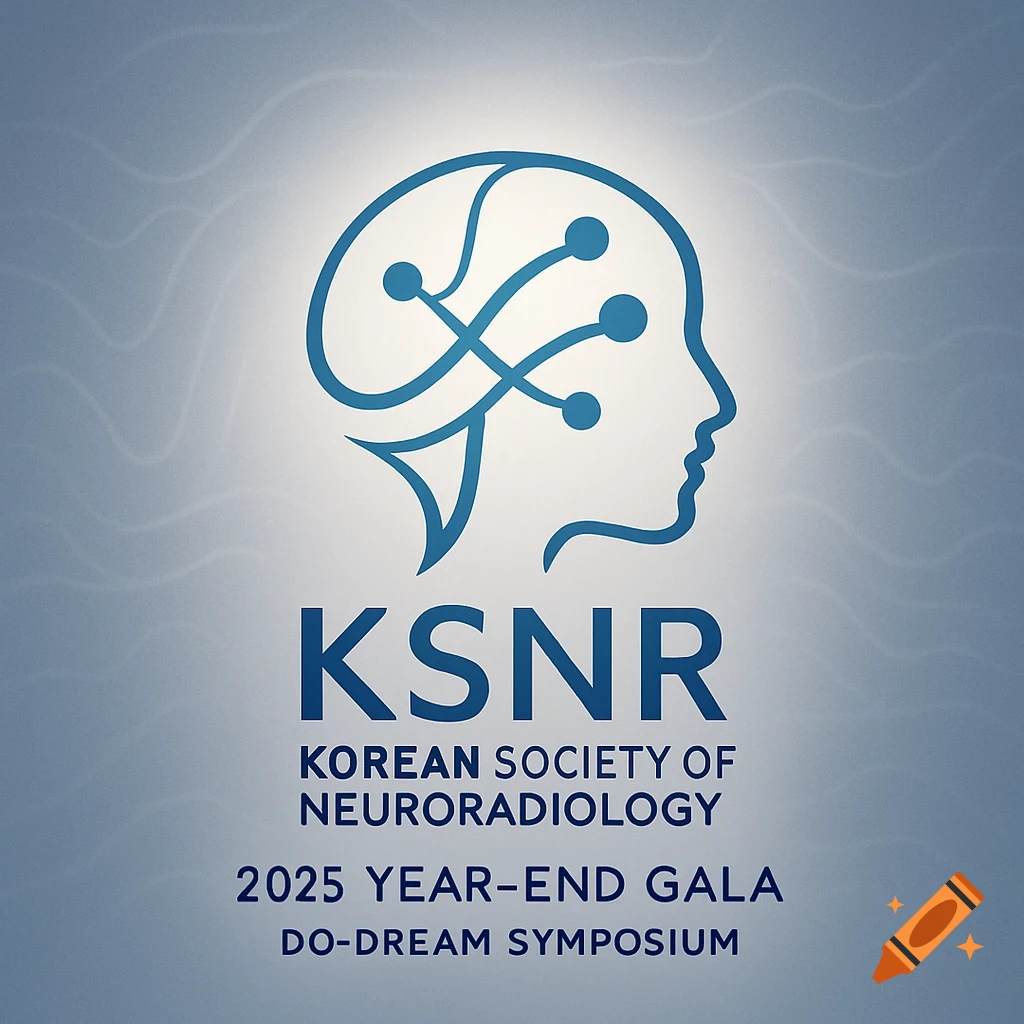 Blue logo of a human head with neural connections for KSNR Korean ...