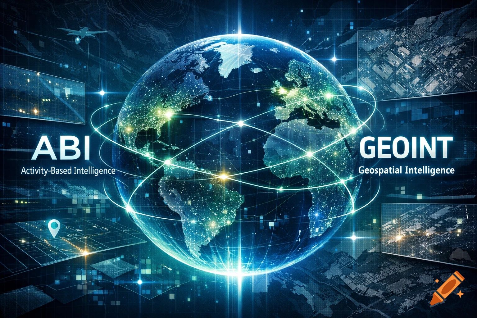 A glowing blue and green globe with interconnected data lines, digital ...