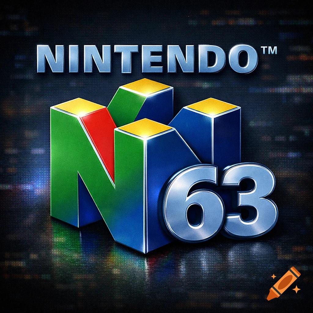 A stylized 3D logo for NINTENDO with a green, red, blue, and yellow 'N ...