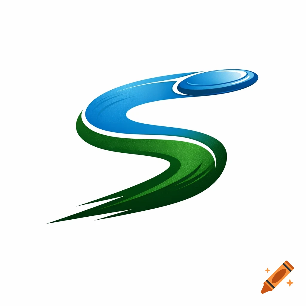 A stylized letter S logo in blue and green, with a blue disc golf ...