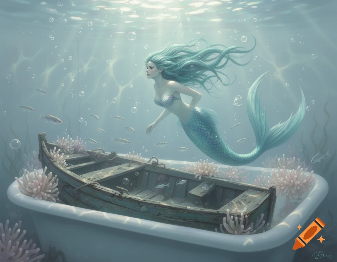 Mermaid images created on Craiyon