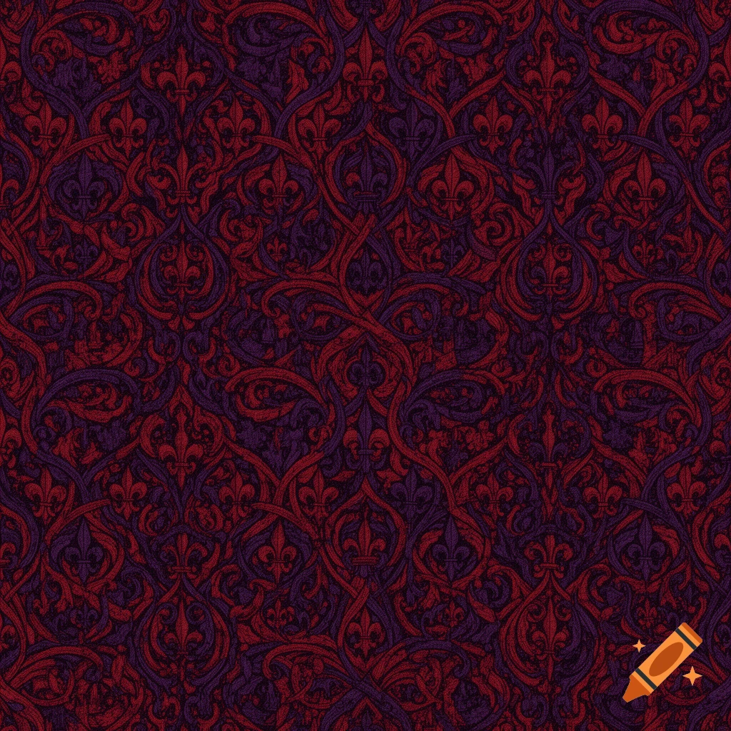 A seamless medieval-style ornamental pattern with intertwining ...