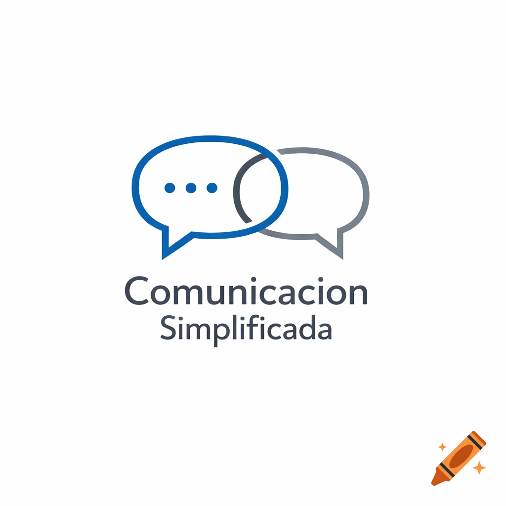 A logo featuring two overlapping chat bubbles, one blue with ellipses ...