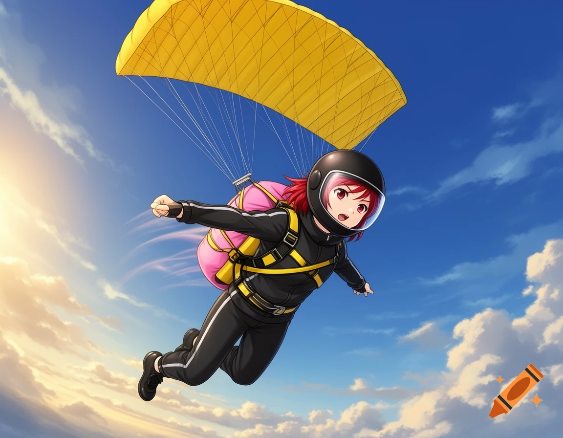 Skydiving images created on Craiyon