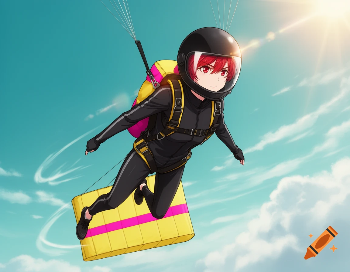 Skydiving images created on Craiyon