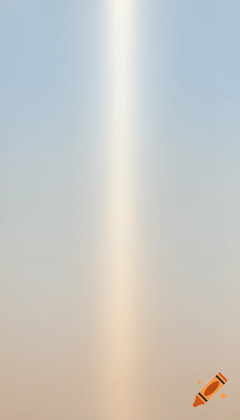 A soft, vertical light field on a milky warm background with subtle sky ...