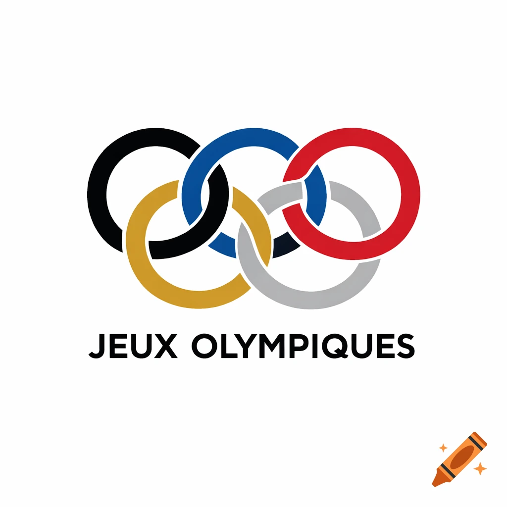 The Olympic rings logo featuring five interconnected colored rings ...
