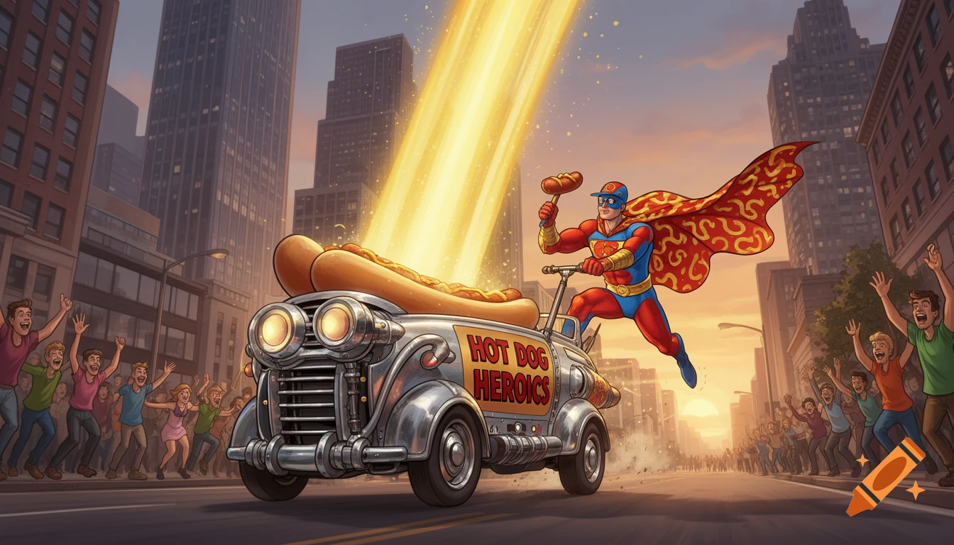 Comic images created on Craiyon
