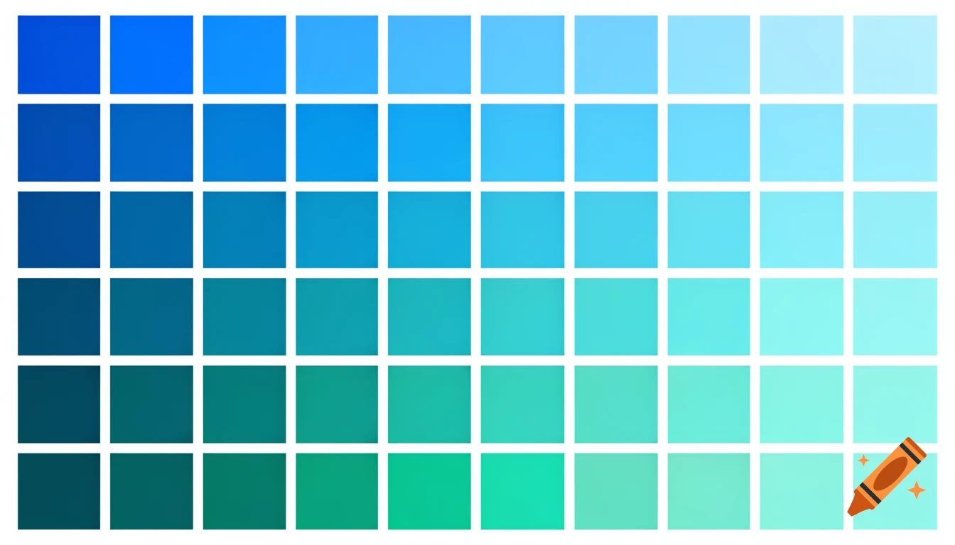 A grid of squares displaying a smooth color gradient from dark blue to ...